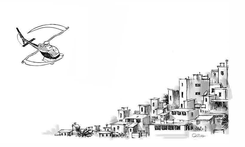 A morte ronda a favela - Charge - Estado de Minas