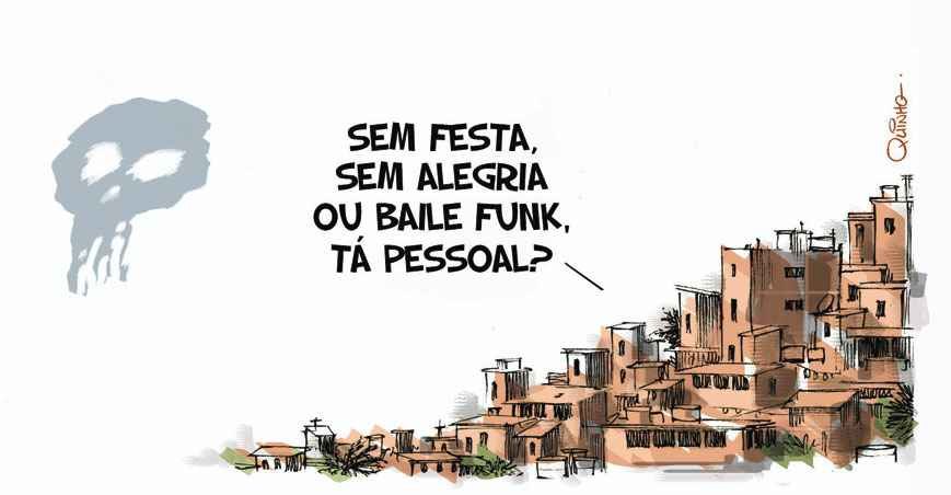 Favela sem festa... - Charge - Estado de Minas